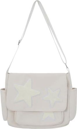 Generic Sac &agrave; bandouli&egrave;re simple pour femme avec poches lat&eacute;rales Y2K Star Sac &agrave; bandouli&egrave;re Sac &agrave; dos d&eacute;cole grande capacit&eacute; pour les voyages en plein air, L