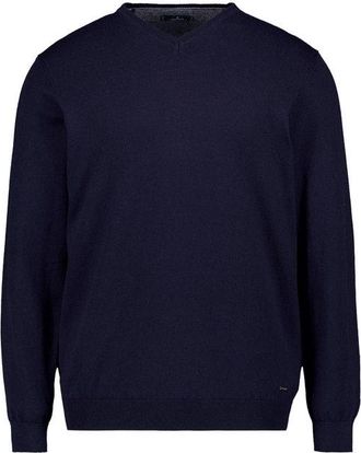 Ragman Herren Pullover blau unifarben