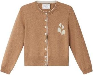 Isabel Marant Cardigan Lona &agrave; logo en coton et laine