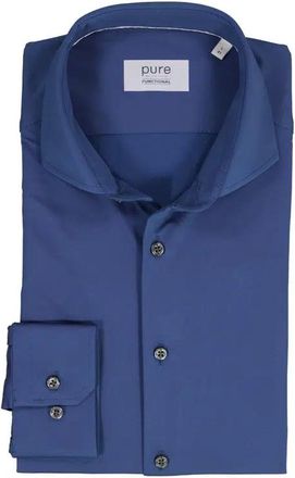 Pure Herren Hemd blau Jersey