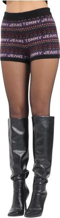 Tommy Jeans Femme, Shorts, Noir, Taille: 36 FR Shorts Fair Isle en laine