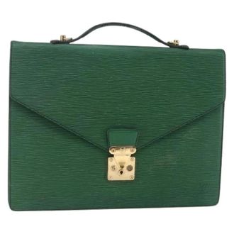 Louis Vuitton Pre-owned Vintage Leder Aktentasche - - Pre-owned - Damen - Gr&uuml;n - ONE SIZE