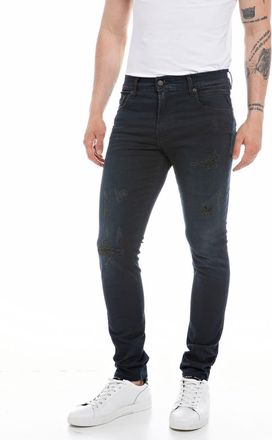Replay Herren Jeans Mickym Slim-Fit Hyperflex mit Stretch, Dark Blue 007 (Blau), 29W / 32L