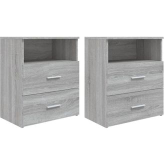 vidaXL Tables de chevet 2 pcs Sonoma gris 50x32x60 cm