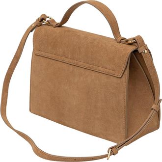 Patrizia Pepe Womens Natural Suede Crossbody Bag Calfskin Shoulder