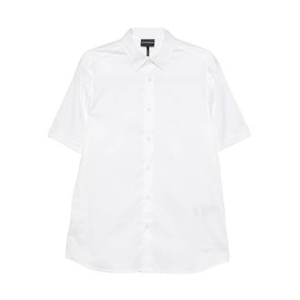Emporio Armani Kurzarmhemd mit Knopfleiste - - Shirts - Herren - Wei&szlig; - L