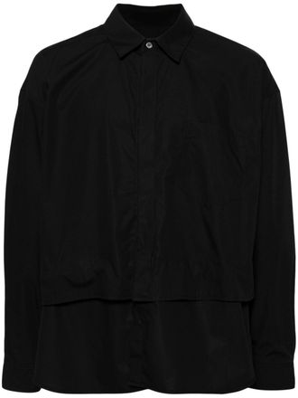 Songzio chemise en coton à design superposé - Noir