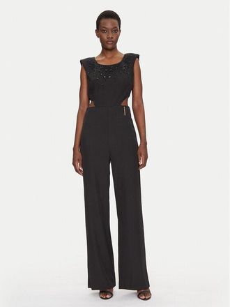Fracomina Jumpsuit FQ25SO2002W47601 Schwarz Slim Fit