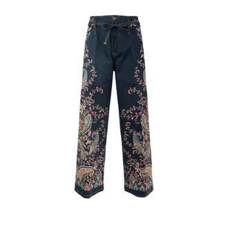 Etro Femme, Jeans, Bleu, Taille: W28 Jean &agrave; jambes larges
