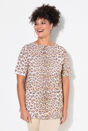 Miamoda T-Shirt T-Shirt A-Linie Leo-Muster