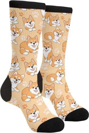 Generic Chien Shiba Inu Unisex Chaussette De Basket Respirant Chaussettes Tennis Chaude Chaussettes De Travail Pour Randonn&eacute;es Les Loisirs Vie Quotidienne