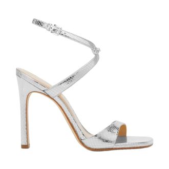 Michael Kors Silberne Leder Sandalen mit Offener Zehenpartie - - Shoes - Damen - Grau - 39 EU