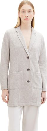 Tom Tailor Damen Basic Mantel mit Struktur, 35222 - Cold Beige Ck Structure, M