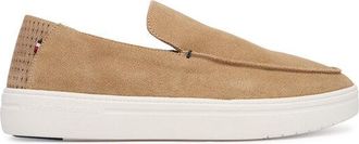 Tommy Hilfiger Slipper Modern Light Suede Loafer FM0FM05924 Hellbraun