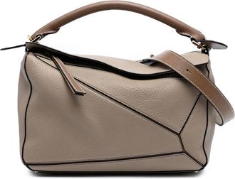 Loewe Hobo Bags - Medium Calfskin Puzzle Satchel - Gr. unisize - in Braun - für Damen