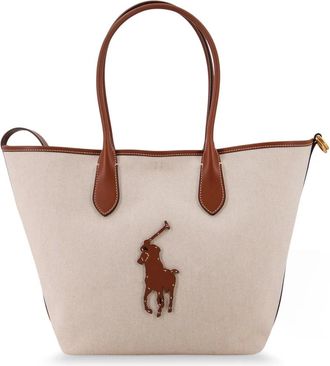 Polo Ralph Lauren Femme, Sacs, Beige, Taille: ONE Size Sac fourre-tout en toile