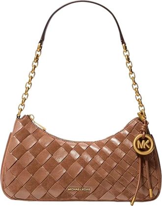 Michael Kors Nolita Medium Woven Chain Pouchette - Femme - Sacs - Brun - Taille: ONE Size