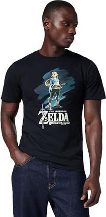 Nintendo T-Shirt Zelda Breath of The Wild Goron Paint pour Homme, Noir, XL