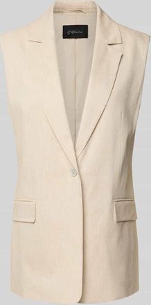 s.Oliver Black Label Relaxed Fit Weste aus Baumwoll-Mix mit Leinen