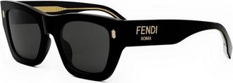 Fendi Roma Square Sonnenbrille - - Accessories - unisex - Schwarzk - 53 MM