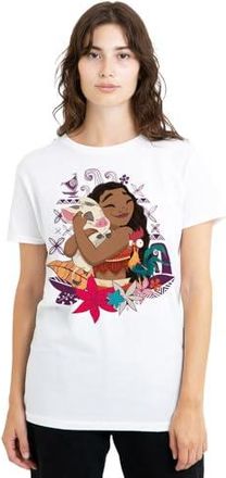 Disney mandarin creative ltd Moana Pua Hei Love Ladies T Shirt, White, Blanc, M Femme