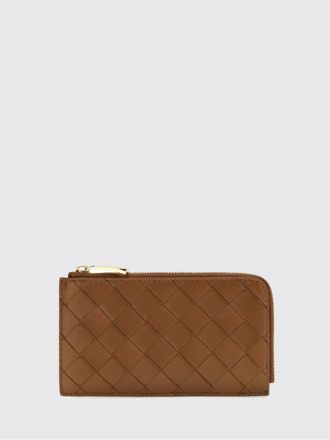 Bottega Veneta Flacher Kartenhalter mit Rei&szlig;verschluss aus geflochtenem Lammleder