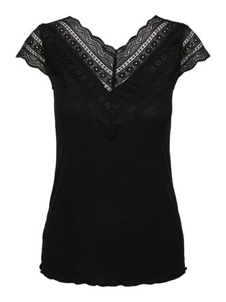 Vero Moda Damen Yasellina Capsleeve Top S. Noos, Schwarz, L EU