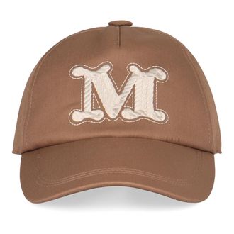 Max Mara Wasserabweisende Baseballkappe aus Gabardine - - Accessories - Damen - Braun - 57 CM