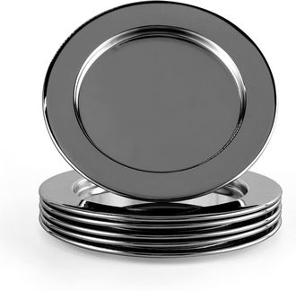 Echtwerk Echtwerk Glasuntersetzer-Set aus Edelstahl, Getränke-Untersetzer, Glasablage, Runde Untersetzer für Glas, Tassen, Vasen, Kerzen, kratzschutz, Ø ca. 8 