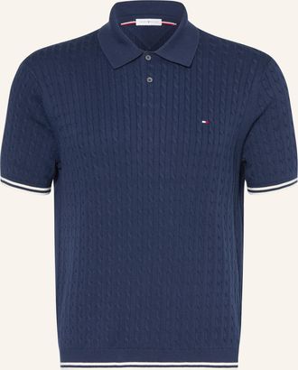 Tommy Hilfiger Strick-Poloshirt blau