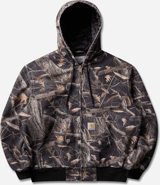 Carhartt Work in Progress Men s OG Active Jacket Camo Feather Tree / Black (Heavy Stone Wash)