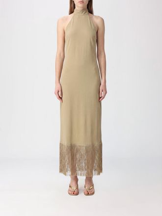 Taller Marmo Robe fourreau midi &agrave; col am&eacute;ricain et d&eacute;tails &agrave; franges