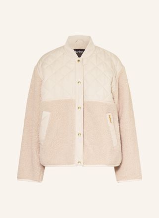 Barbour Teddyfell-Jacke Wetherby Im Materialmix weiss