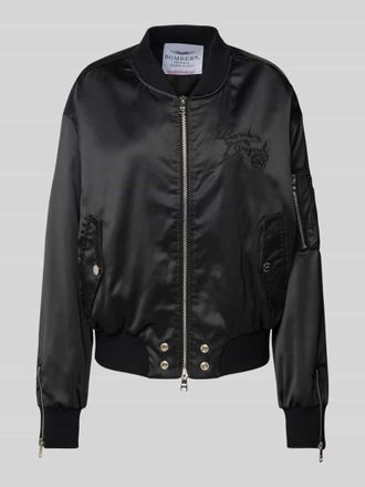 Original Bombers Bomberjacke mit Label-Stitching
