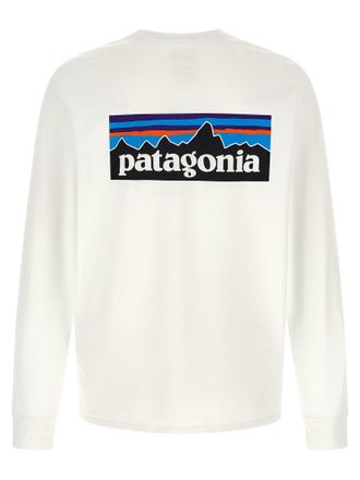 Patagonia Logo Cotton Blend Long-Sleeve T-Shirt - White
