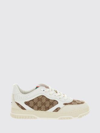 Gucci Sneakers basses Re-Web en cuir avec empi&egrave;cements en jacquard GG