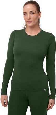 Danish Endurance Haut Thermique en Laine Merinos pour Femme, sous-V&ecirc;tements Thermiques. Couche de Base dhiver, Vert, 2XL