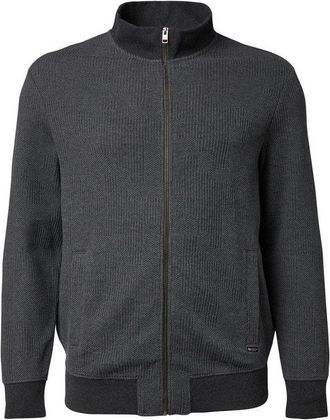 s.Oliver Sweatjacke Sweatshirt Jacke Strukturierte Sweatshirtjacke mit Stehkragen