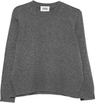 Alpha Studio Pull Col Rond - Gris