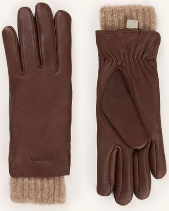 Hestra Lederhandschuhe Tiril Mit Alpaka braun