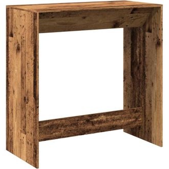 vidaXL Vidaxl - Table de bar vieux bois 102x50x103,5 cm - Bois ding&eacute;nierie r&eacute;sistant &agrave; lhumidit&eacute; - Capacit&eacute; de charge 80 kg - Assemblage requis