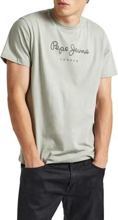 Pepe Jeans London Eggo N T-Shirt pour Homme, Vert (Palm Green), S