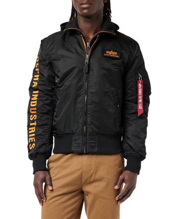 Alpha Industries Alpha Industries Herren MA-1 D-Tec SE Bomberjacke, Black/Orange, XL