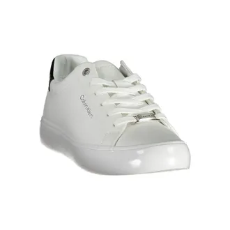 Calvin Klein Lace-Up Leather Sneaker - White