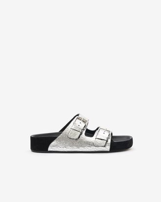 Isabel Marant Sandales Lennyo - Femme - Argent - Taille37 - Isabel Marant
