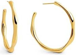 Singularu Boucles doreilles Aro Bamboo. Laiton L&eacute;ger avec Finition Plaqu&eacute; Or 18Kt. Fermoir Poussette. Bijoux pour Femme