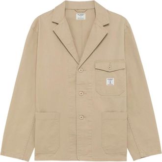 Roy Rogers Homme, Vestes, Beige, Taille: S Work Blazer Gabardine One Wash