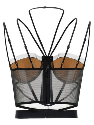 Nensi Dojaka Womens Black Polyamide Tank Tops
