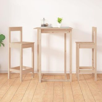 vidaXL Vidaxl - Chaises de bar lot de 2 40x41,5x112 cm bois de pin solide