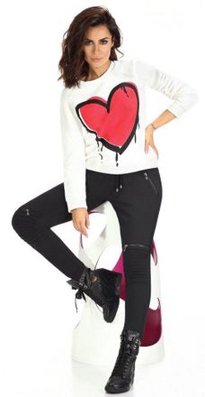 Bas Bleu Schlupfhose im Biker-Stil, Hose Damen Leggings Damenhose